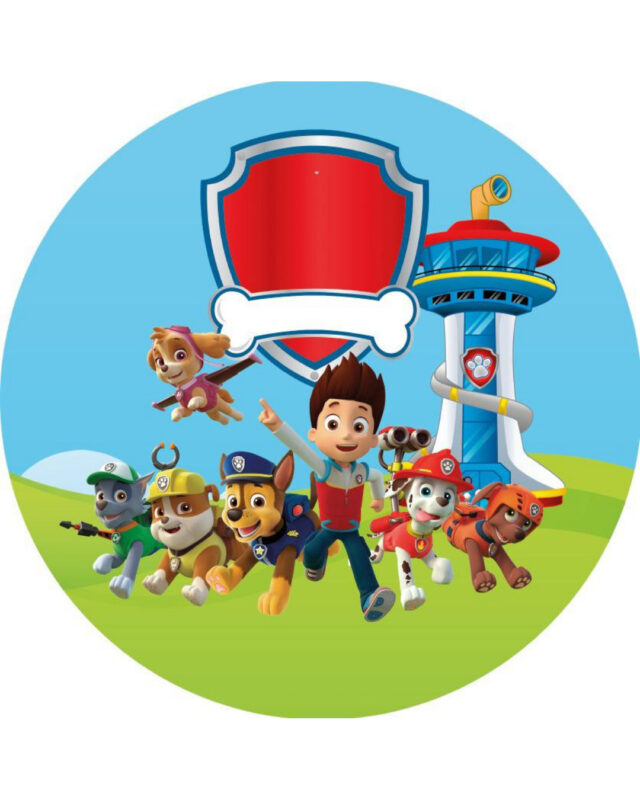 Fondo Paw Patrol personalizable 1.30mt de diámetro - Helios Globos
